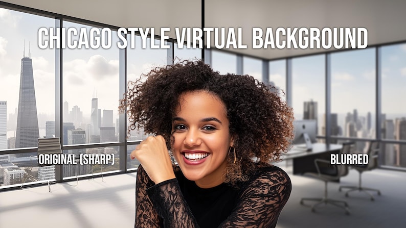 Virtual Background Chicago Skyline V1 - Etsy