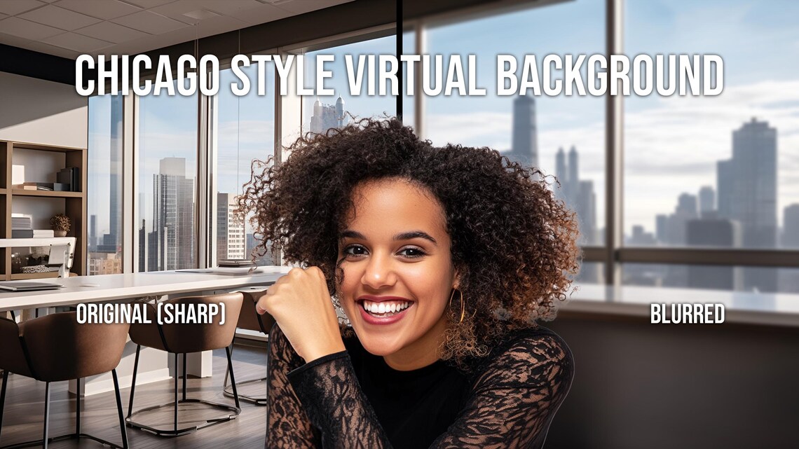 Virtual Background Chicago Skyline V2 - Etsy