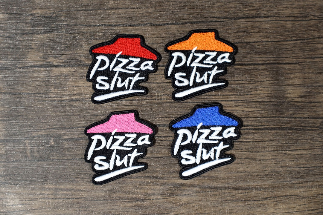 Pizza Slut Graphic Iron on Patch, Embroidered Patch, Patches for ...