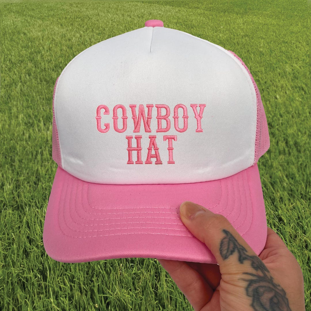 Cowboy Trucker Hat, Western Hat, Cowgirl Gifts, Sassy Hat Women, Trucker Hat for Women, Pink ...