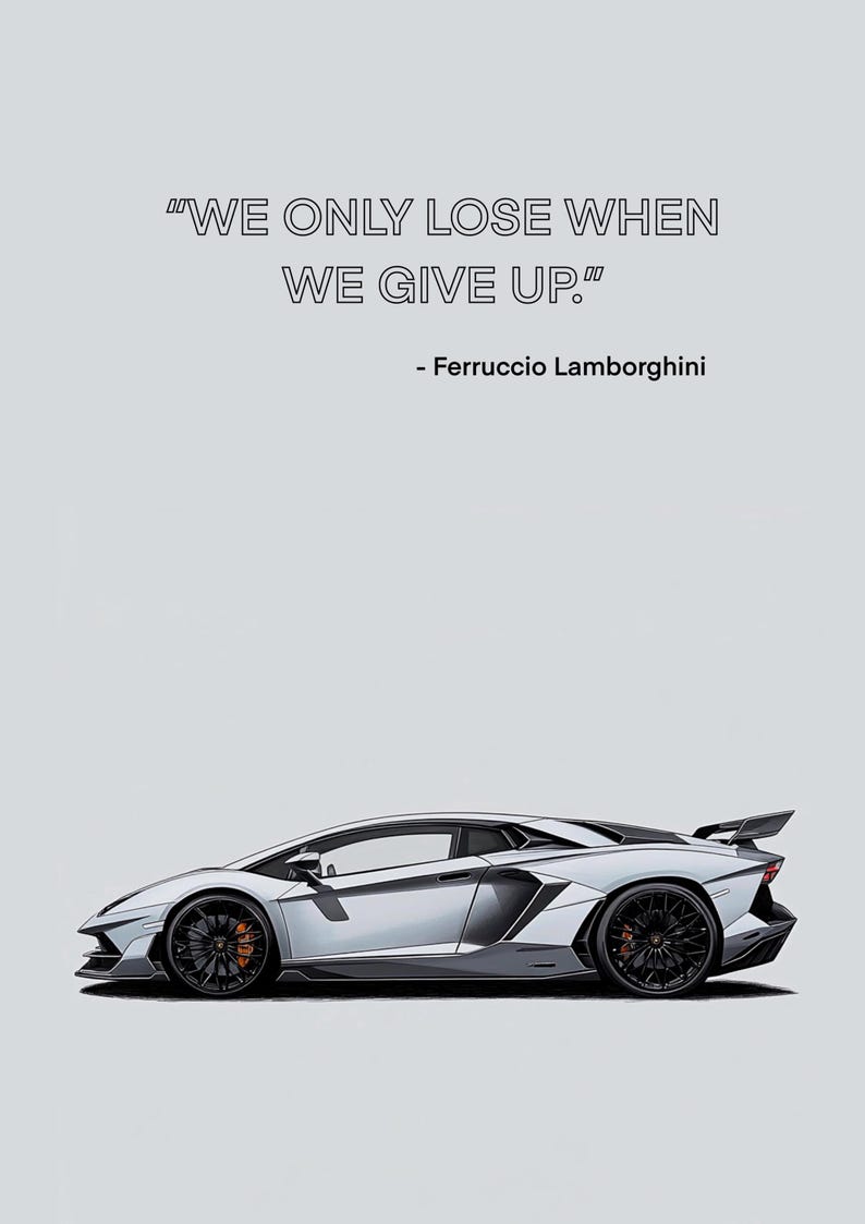 Supercar Poster Lamborghini Poster Lamborghini Aventador Wall Poster ...