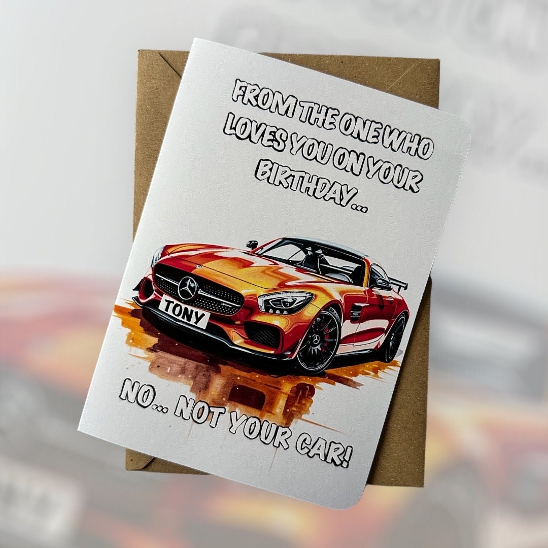 Mercedes-benz AMG GTS Personalised Funny Birthday Card Mercedes-benz ...