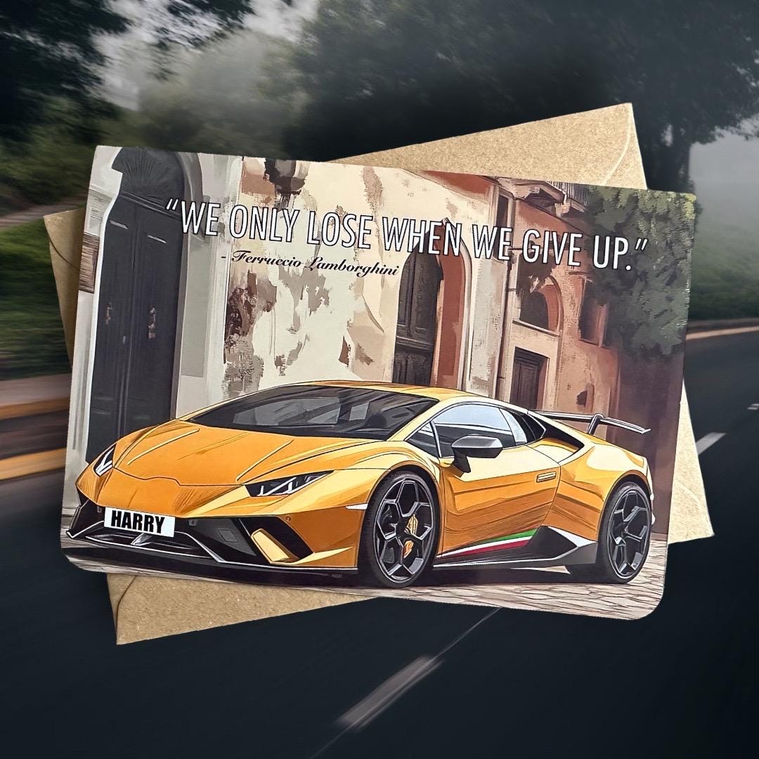 Personalized Supercar Birthday Card Car Lover Birthday Card Customized ...