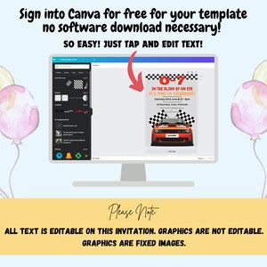 Car Themed Birthday Invitation Muscle Car Birthday Invite Dodge ...