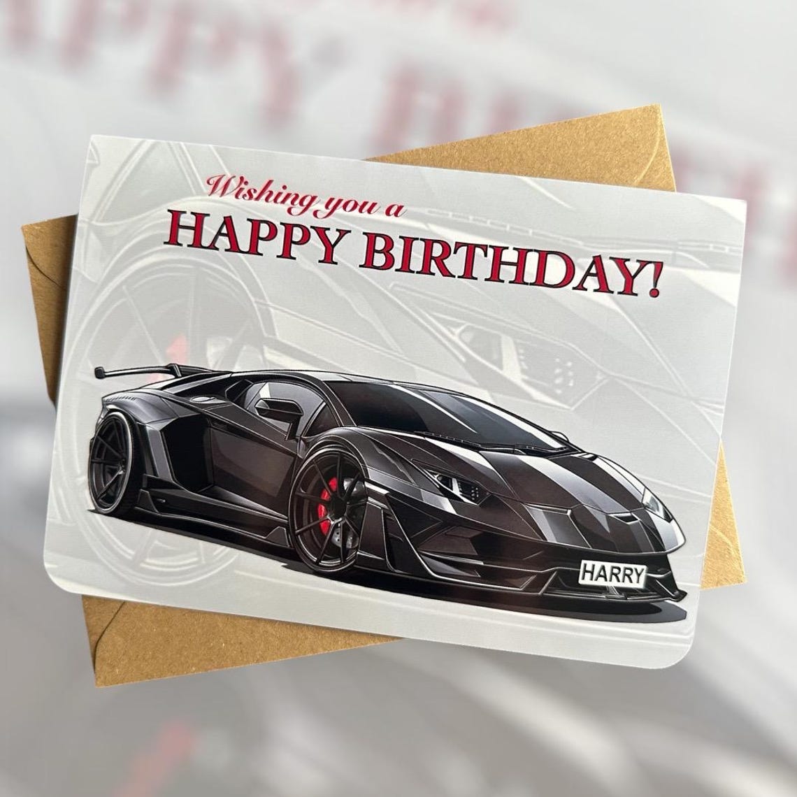 Personalized Supercar Birthday Card Car Lover Birthday Card Customized ...