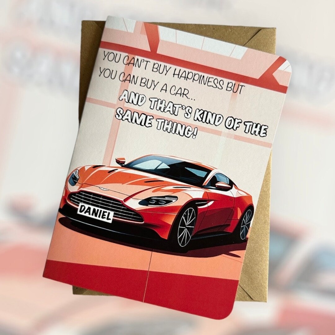 Personalised Sports Car Birthday Card Gift for Car Mad Friend Gift for ...