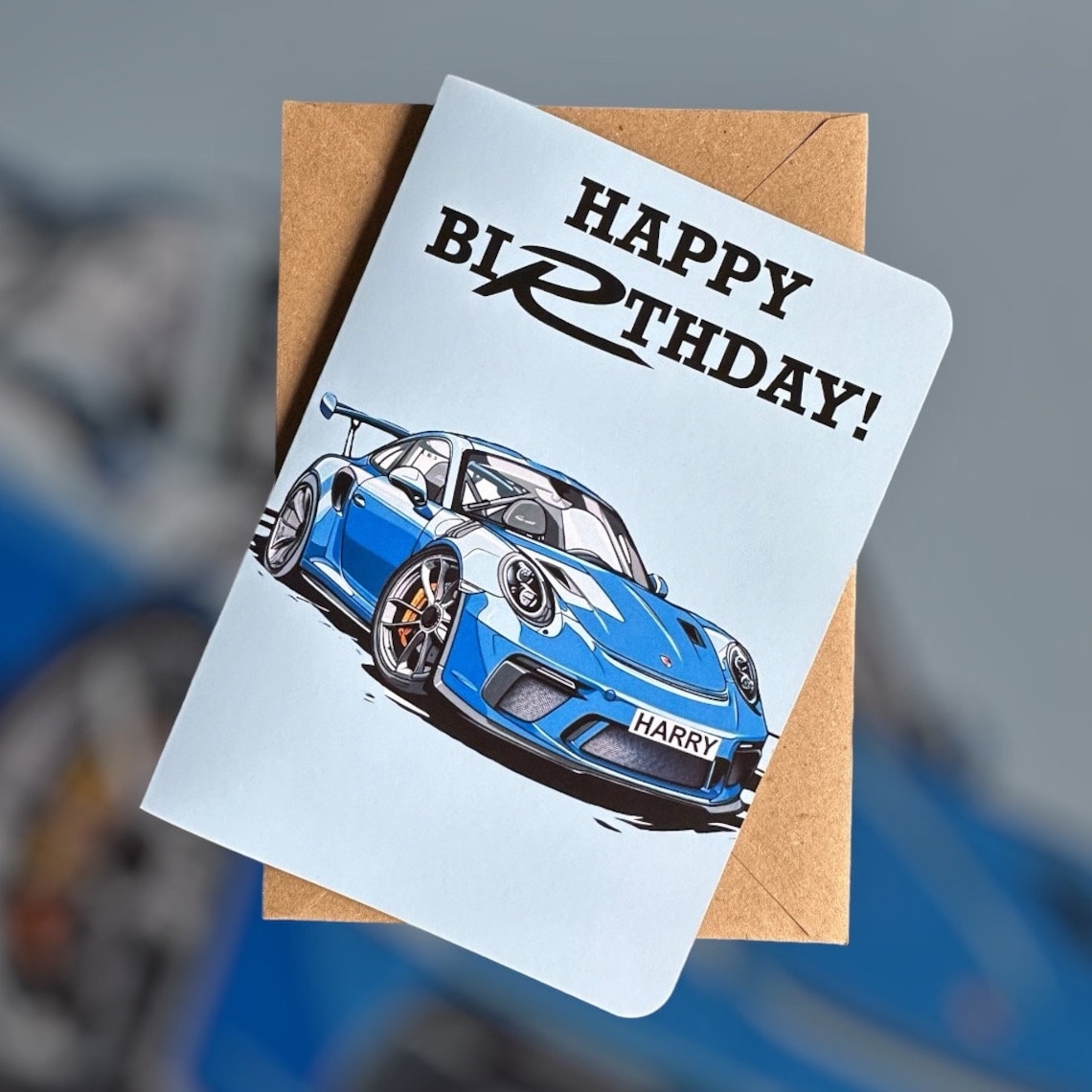 Personalised Registration Porsche Birthday Card Sports Car Customised ...