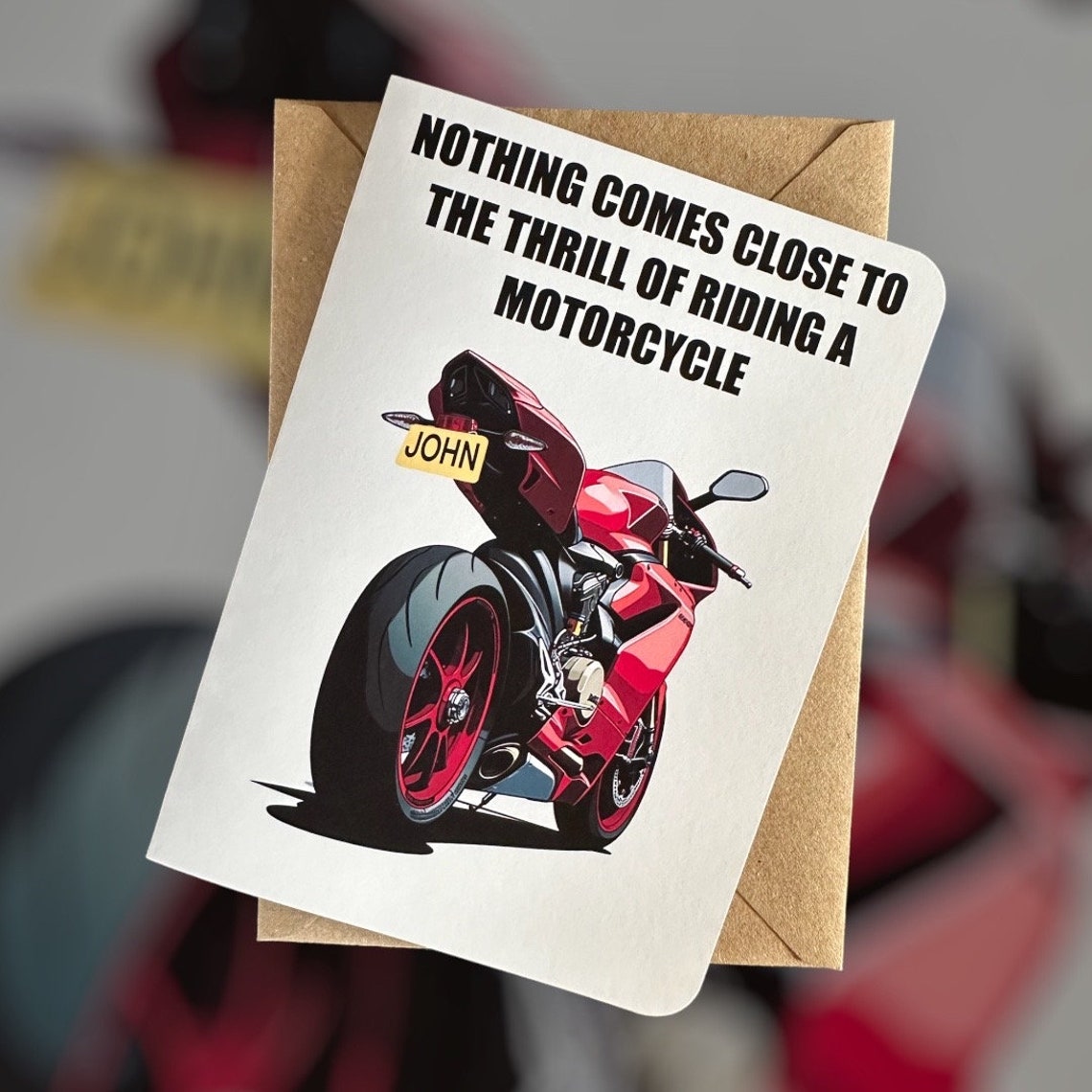 Personalised Ducati Birthday Card Motorbike Birthday Card Motorcycle ...