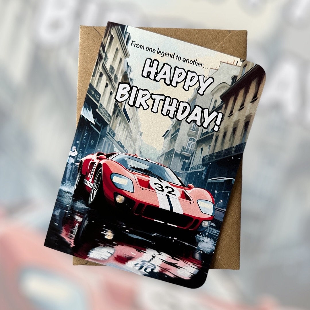 Personalised Ford GT40 Birthday Card Ford GT40 Birthday Card ...