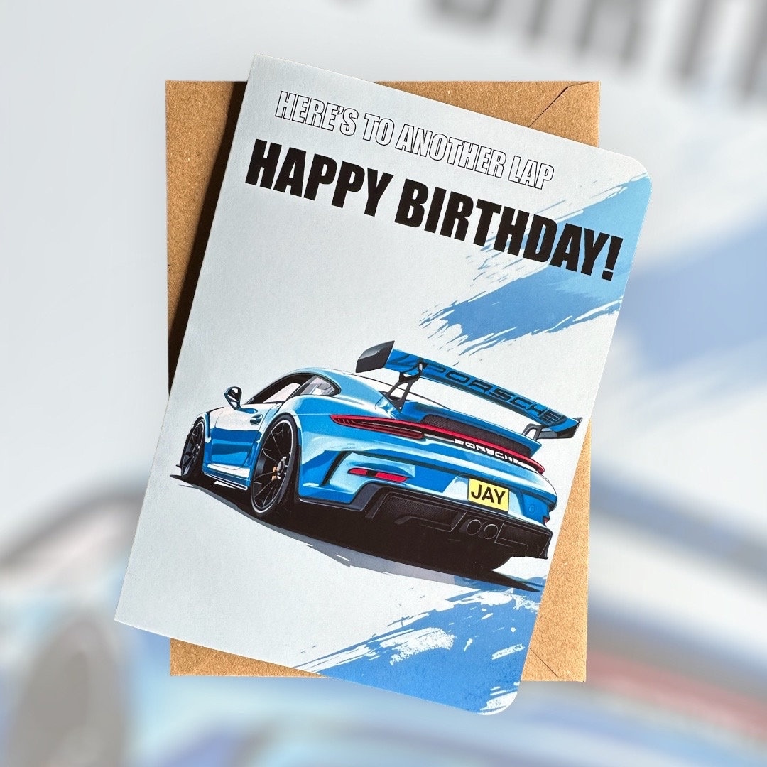 Personalised Porsche 911 GT3 RS Birthday Card Porsche Birthday Card ...