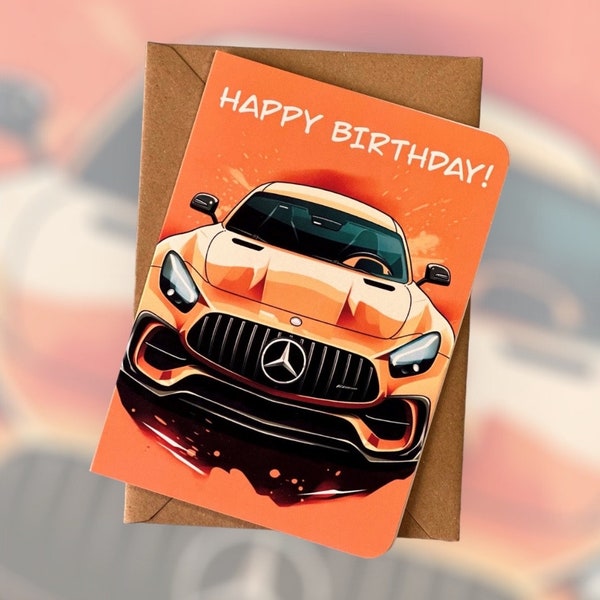 Mercedes Benz Birthday Card - Etsy UK