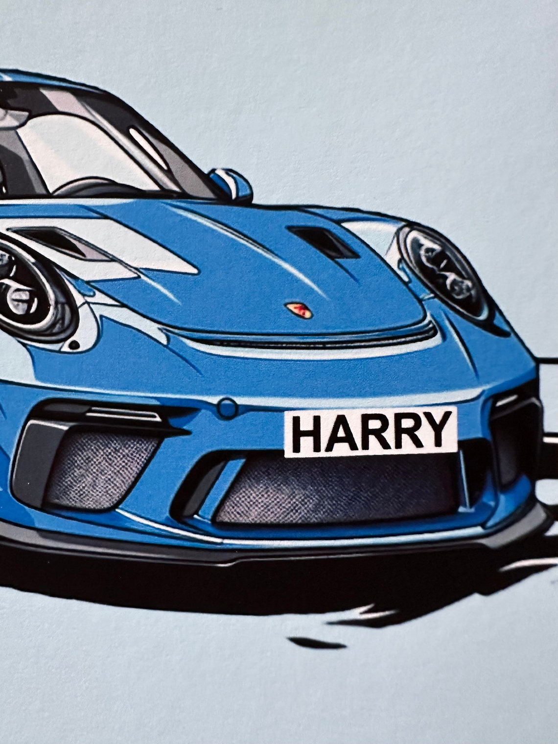 Personalised Registration Porsche Birthday Card Sports Car Customised ...