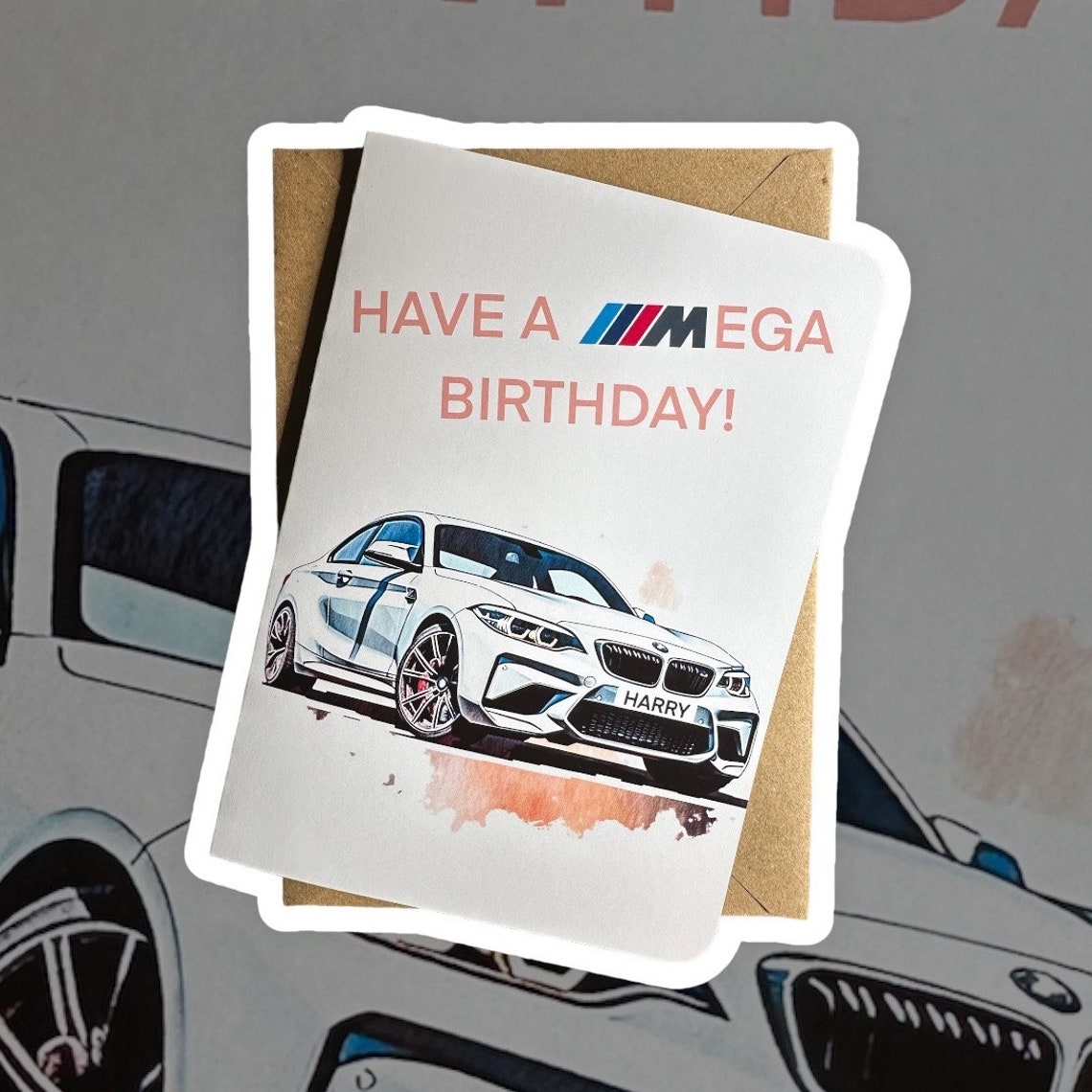 Personalised Registration Car Birthday Card Sports Car Birthday Card ...