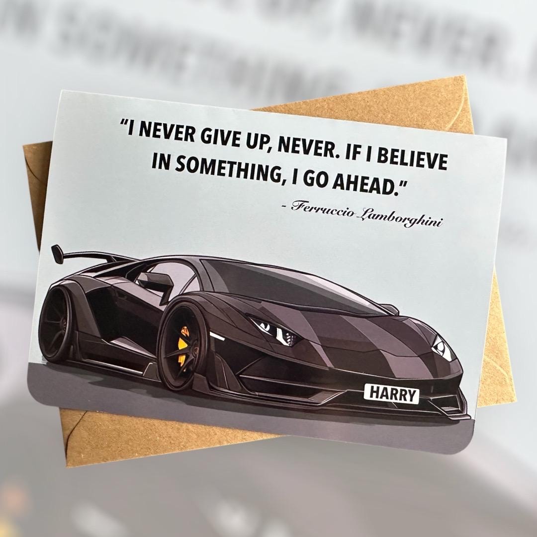 Personalized Supercar Birthday Card Car Lover Birthday Card Customized ...