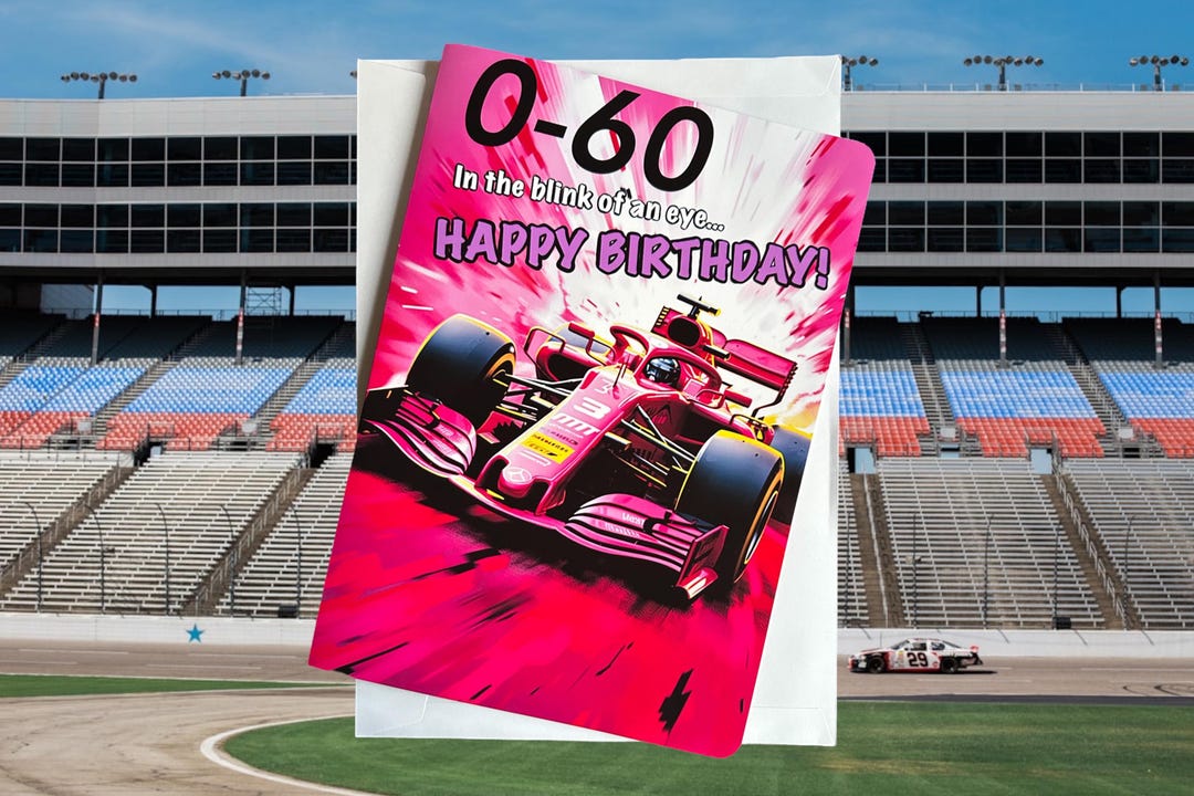 Formula One Personalised Birthday Card Customised F1 Birthday Card ...