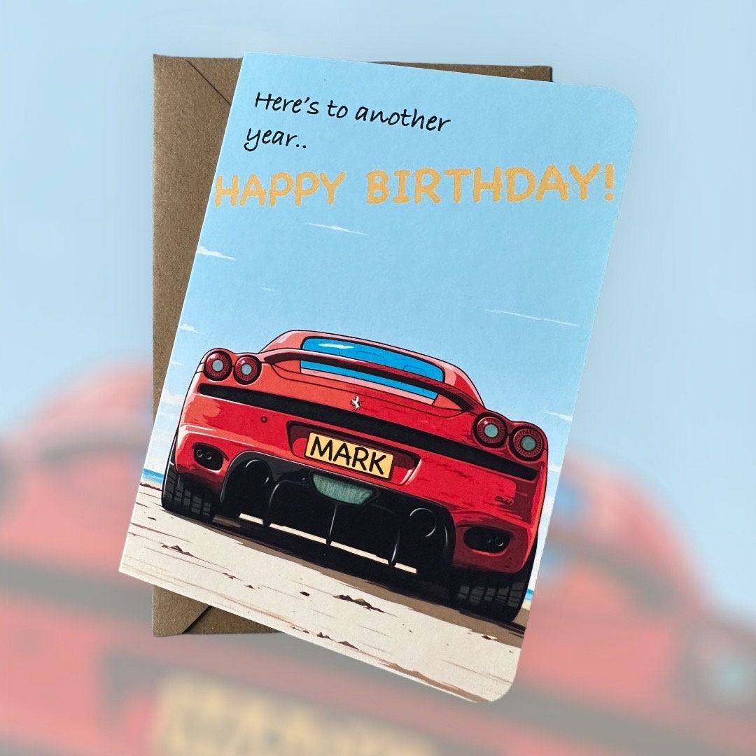 Personalised Happy Birthday Card Ferrari 360 Ferrari Enthusiast ...