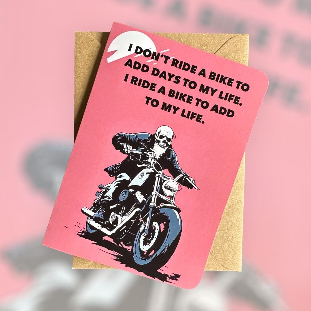Harley Davidson Birthday Card Biker Birthday Card Funny Biker Birthday ...