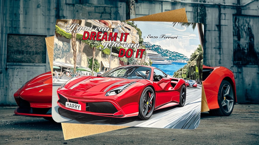 Personalized Supercar Birthday Card Car Lover Birthday Card Customized ...