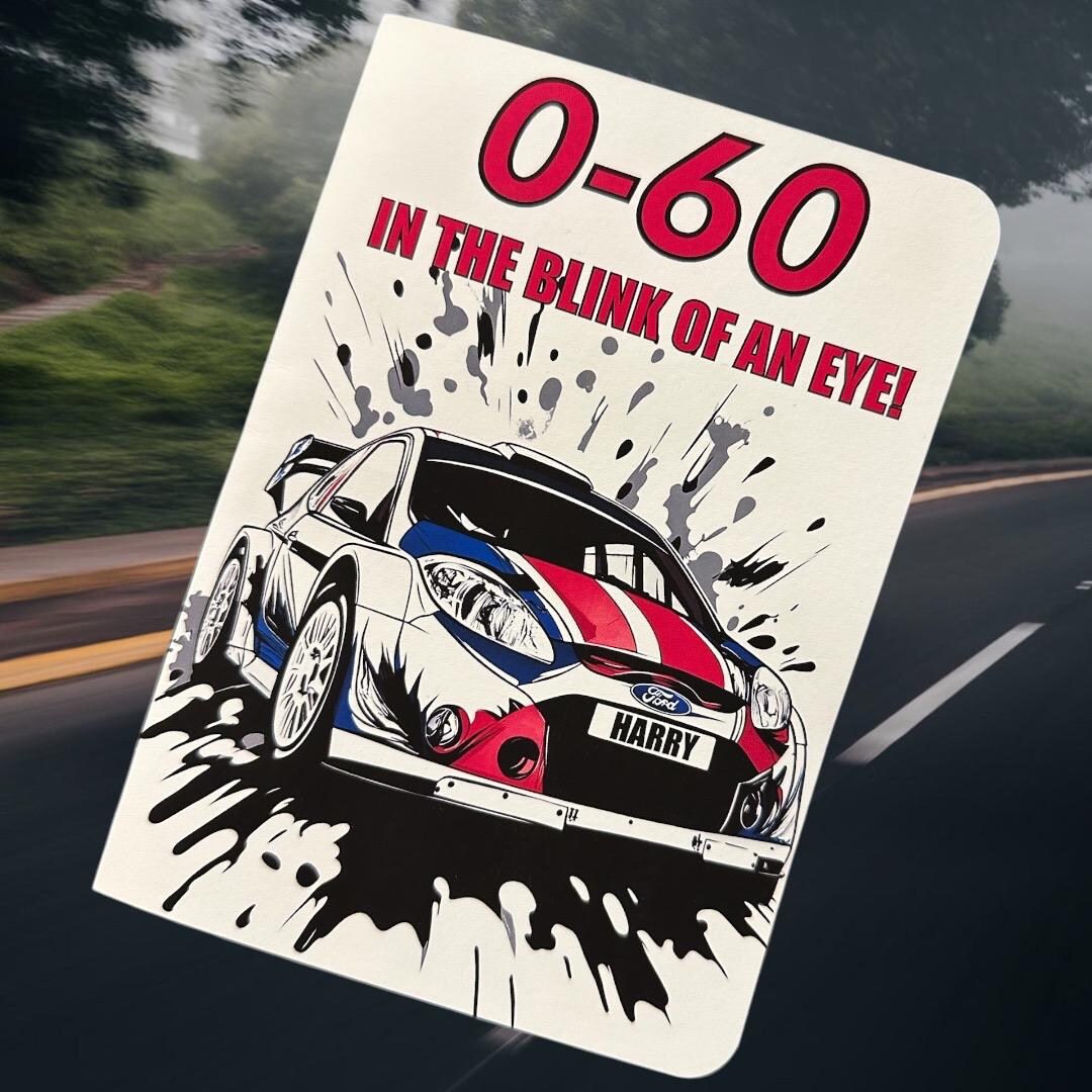 Personalised Rally Car Birthday Card Car Lover Birthday Card Customised ...