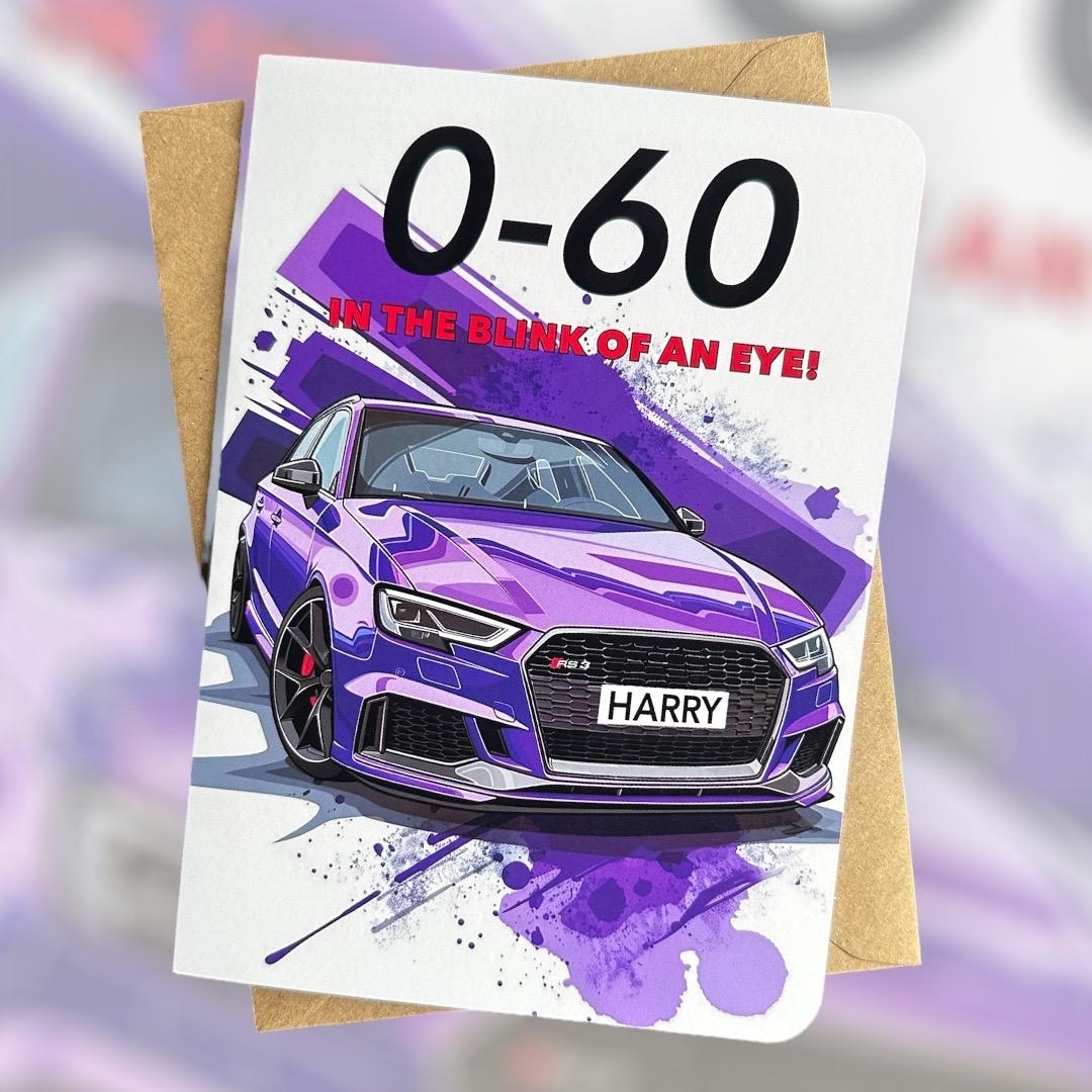 Personalized Car Birthday Card Gift Ideas for Car Lover Customized ...