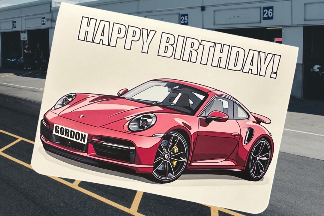 Personalised Sports Car Birthday Card Car Lover Birthday Card ...
