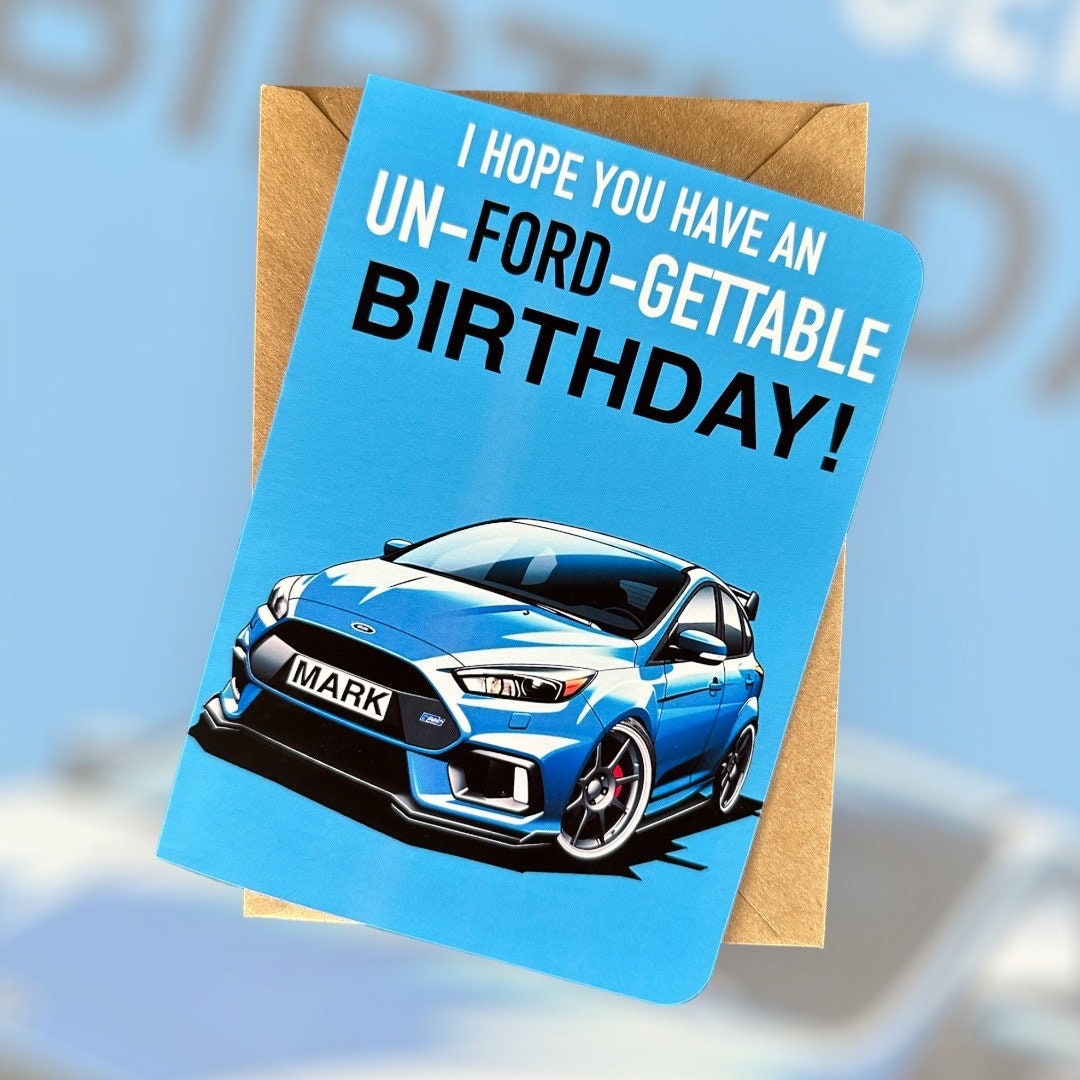 Personalised Number Plate Car Birthday Card Sports Car Birthday Card ...
