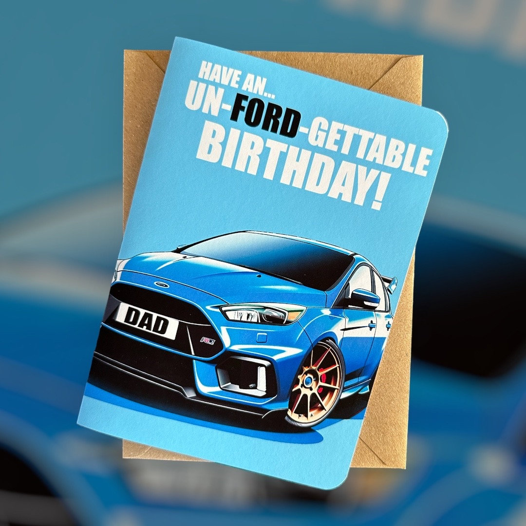 Personalised Focus ST Birthday Card Car Enthusiast Birthday Card Ford ...