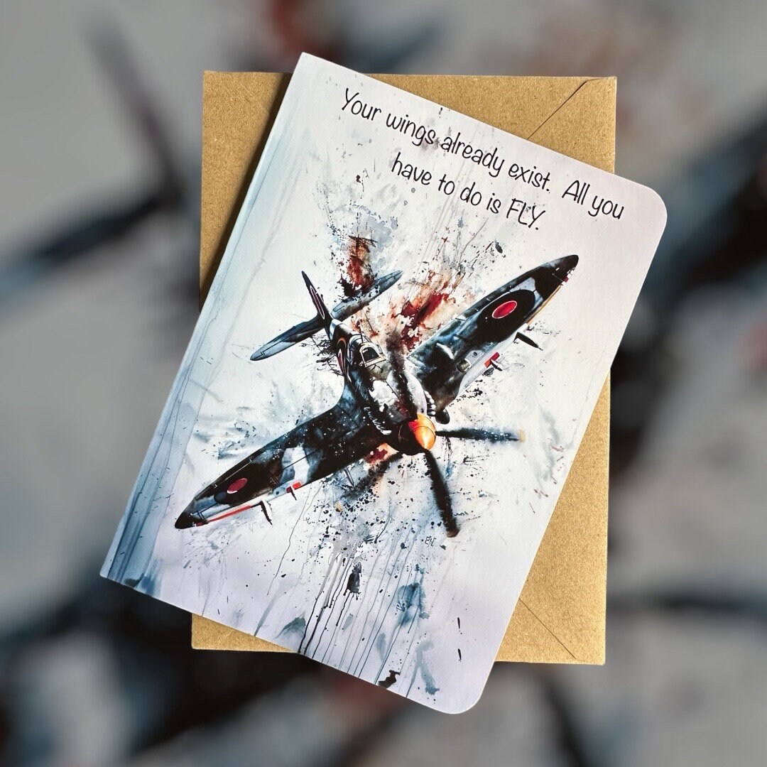 Spitfire Aeroplane Birthday Card War Aeroplane Birthday Card Military ...