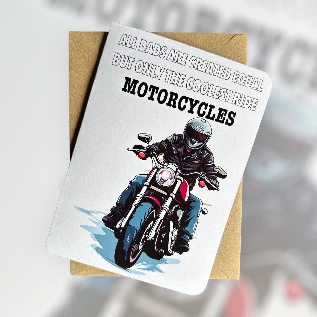 Motorcyclist Enthusiast Birthday or Father's Day Card Motorbike ...