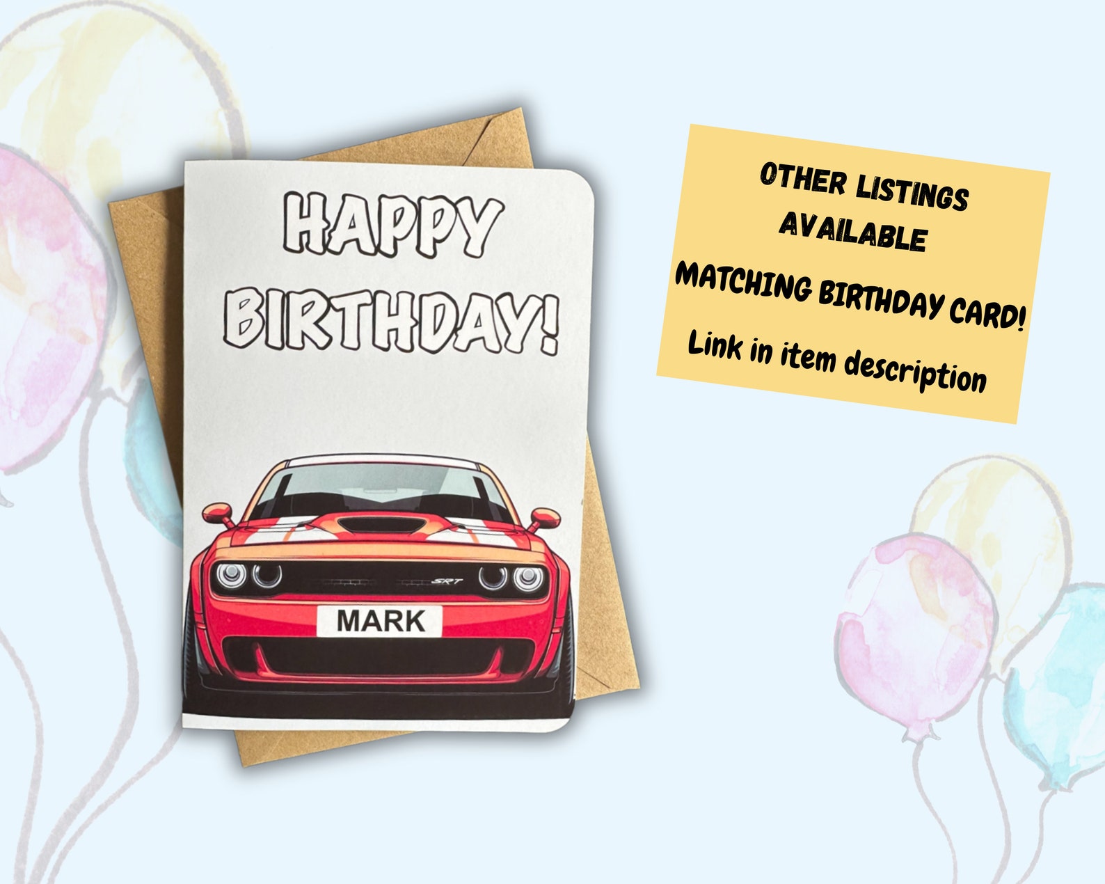 Car Themed Birthday Invitation Muscle Car Birthday Invite Dodge ...