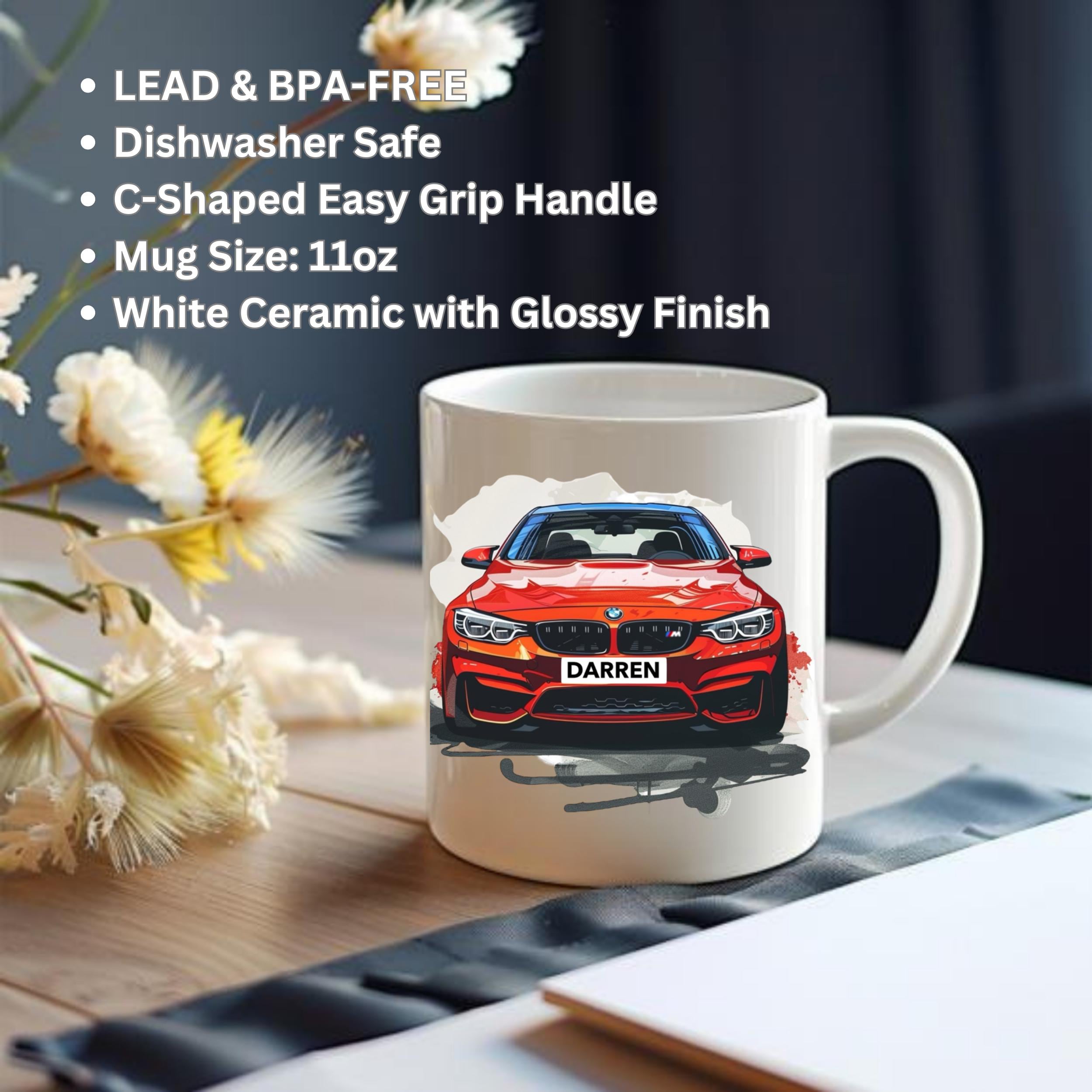 Personalised Funny Coffee Mug Car Coffee Mug BMW M4 Coffee Mug Car ...