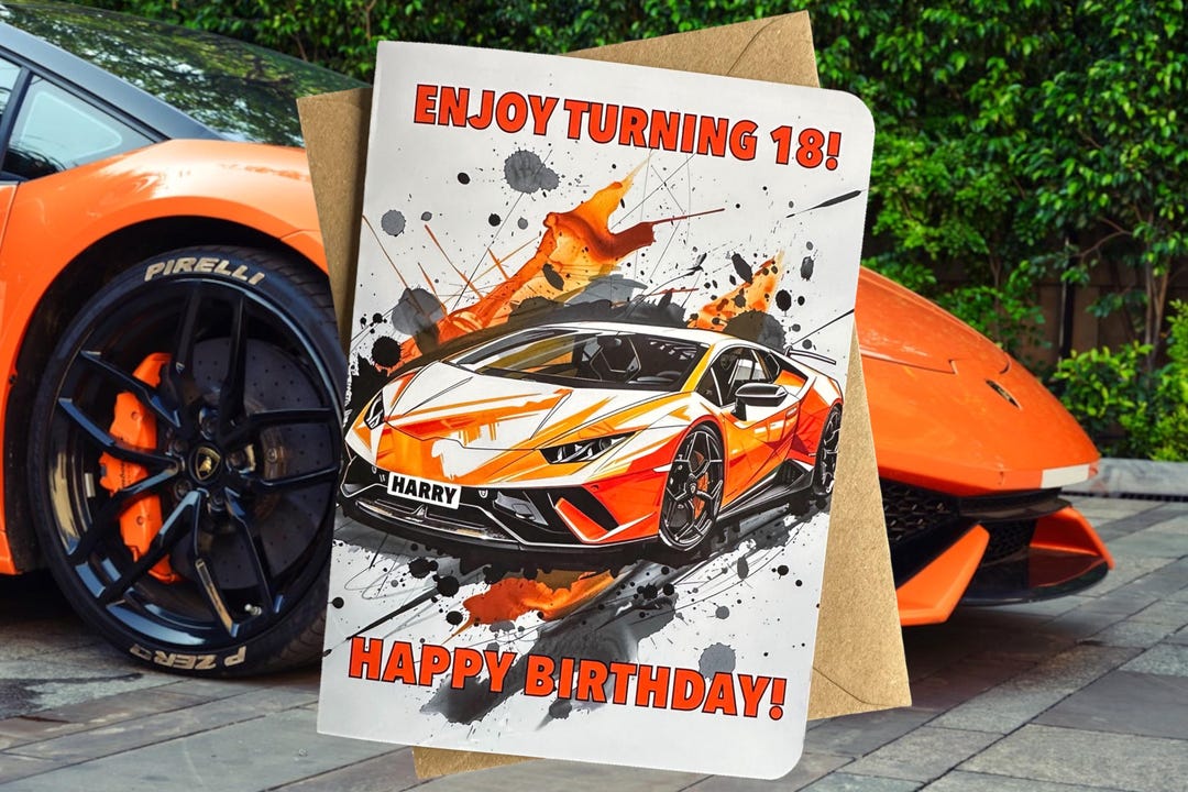 Personalized Supercar Birthday Card Car Lover Birthday Card Customized ...