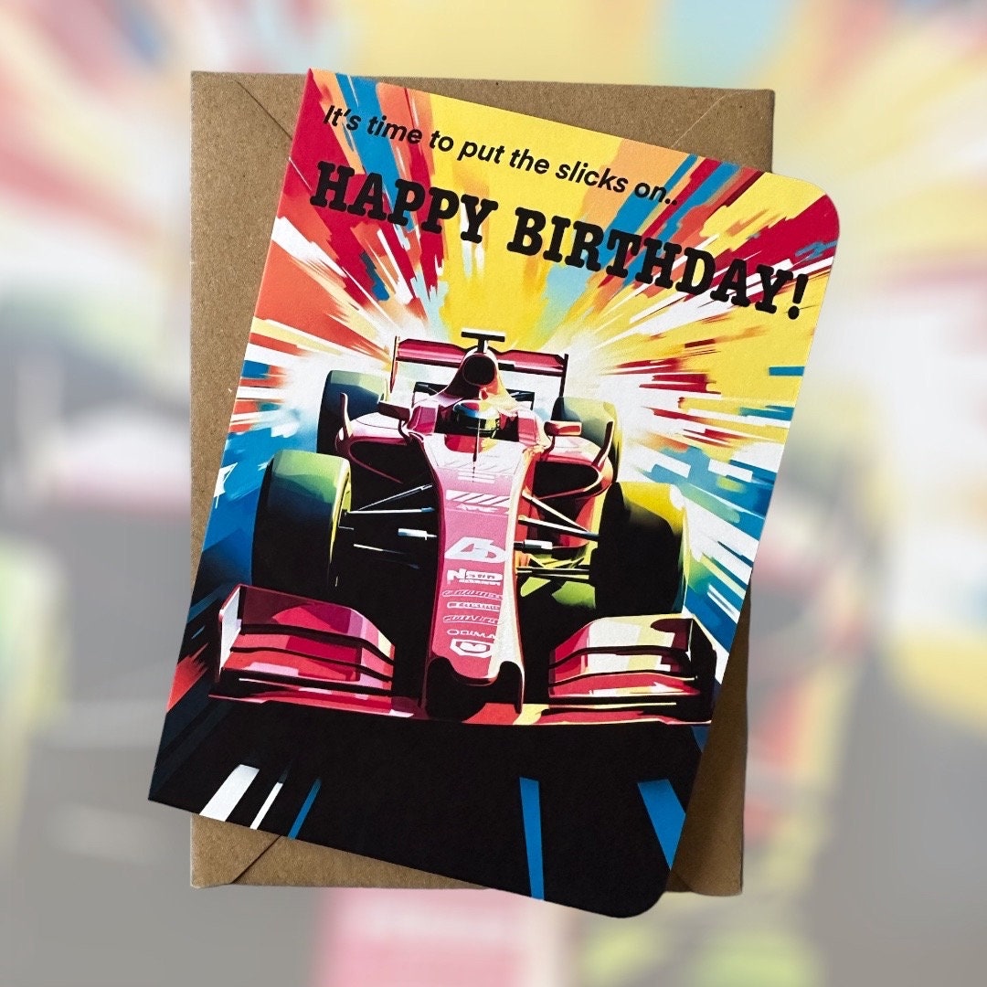 Happy Birthday Card F1 Happy Birthday Card Formula One - Etsy