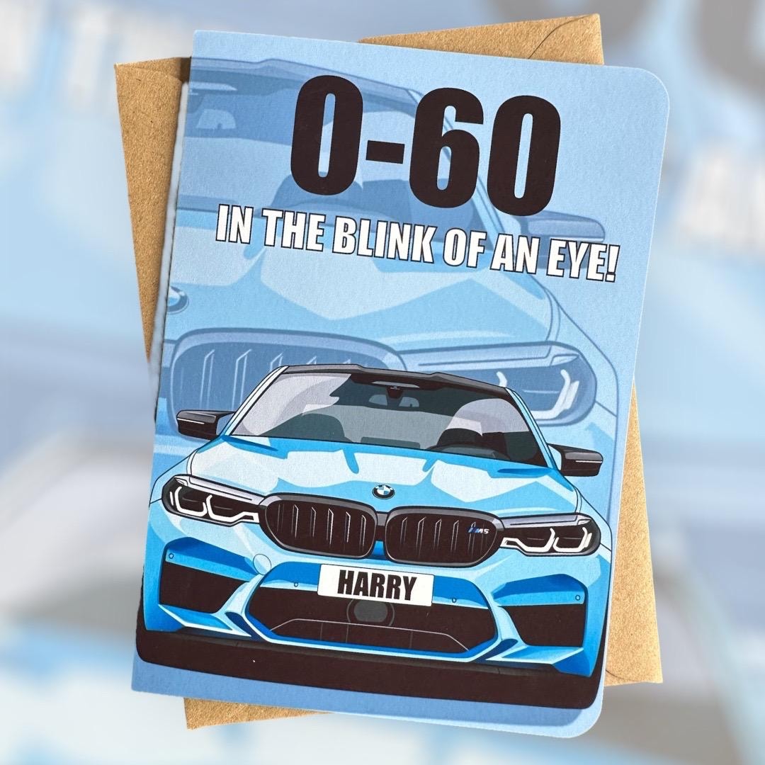 Personalised Sports Car Birthday Card Customised Card Car Lover Gifts ...