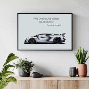 Supercar Poster Lamborghini Poster Lamborghini Aventador Wall Poster ...