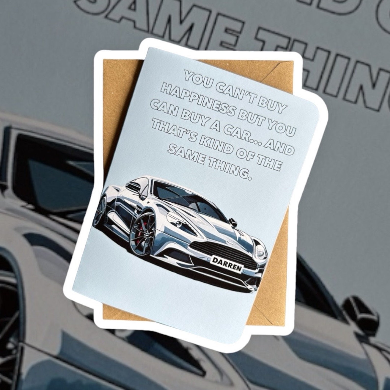 Personalised Aston Martin Birthday Card Aston Martin Birthday Card ...