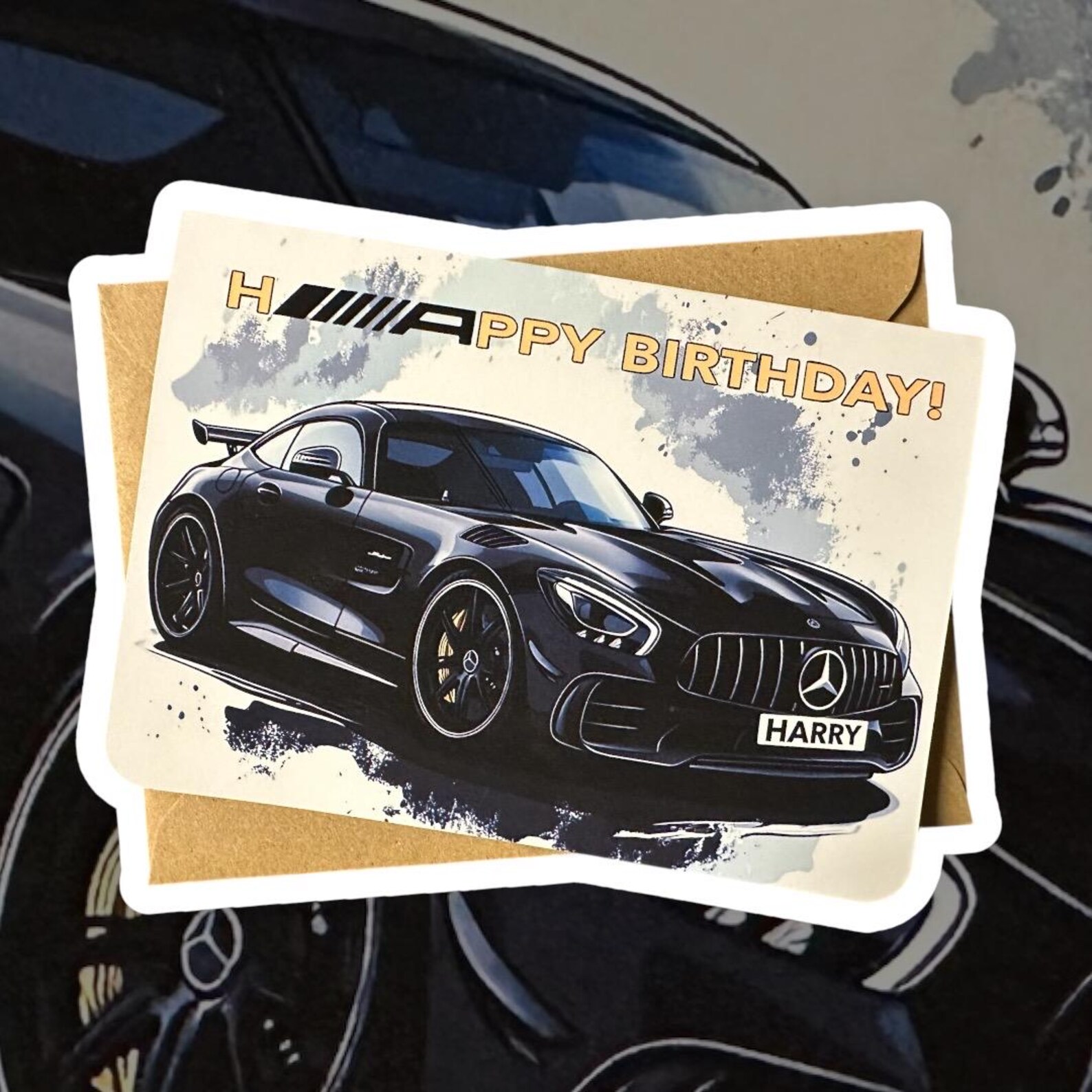 Personalised Car Birthday Card Customised Number Plate Birthday Card ...