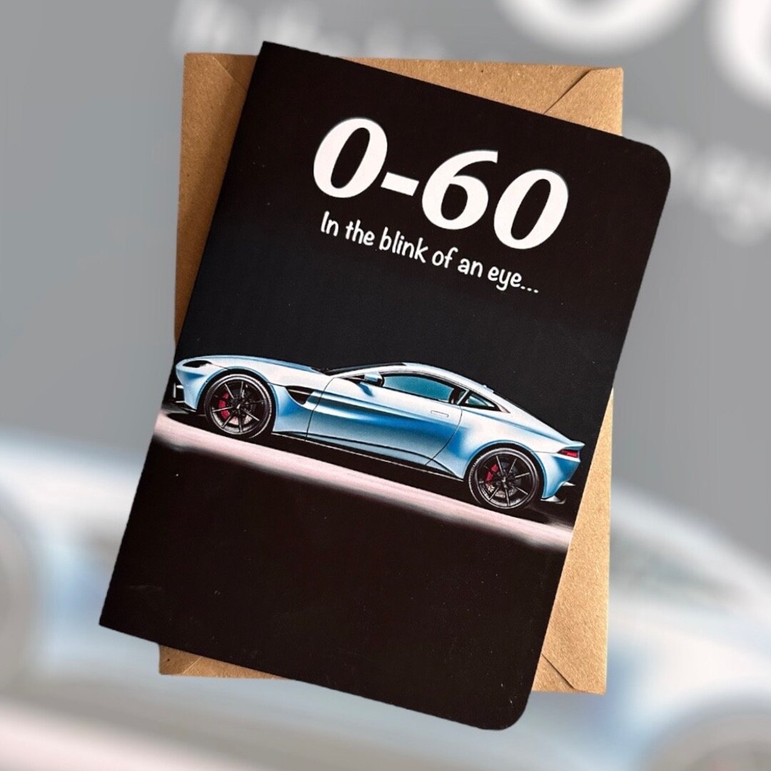 Personalised Aston Martin Birthday Card Aston Martin Vantage Birthday ...