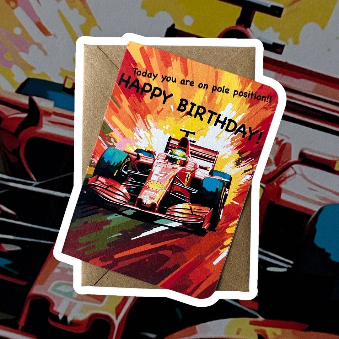 Happy Birthday Card F1 Happy Birthday Card Formula One - Etsy