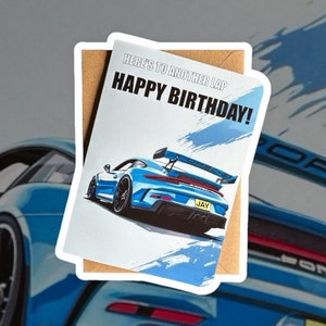 Personalised Porsche 911 GT3 RS Birthday Card Porsche Birthday Card ...
