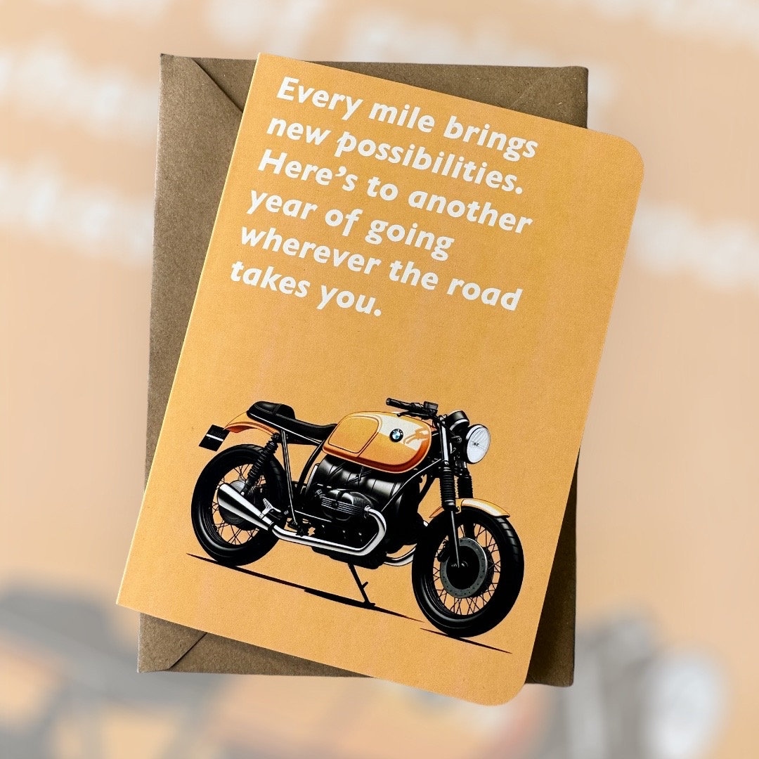 Motorcyclist Enthusiast Birthday Card Motorbike Birthday Card Biker ...