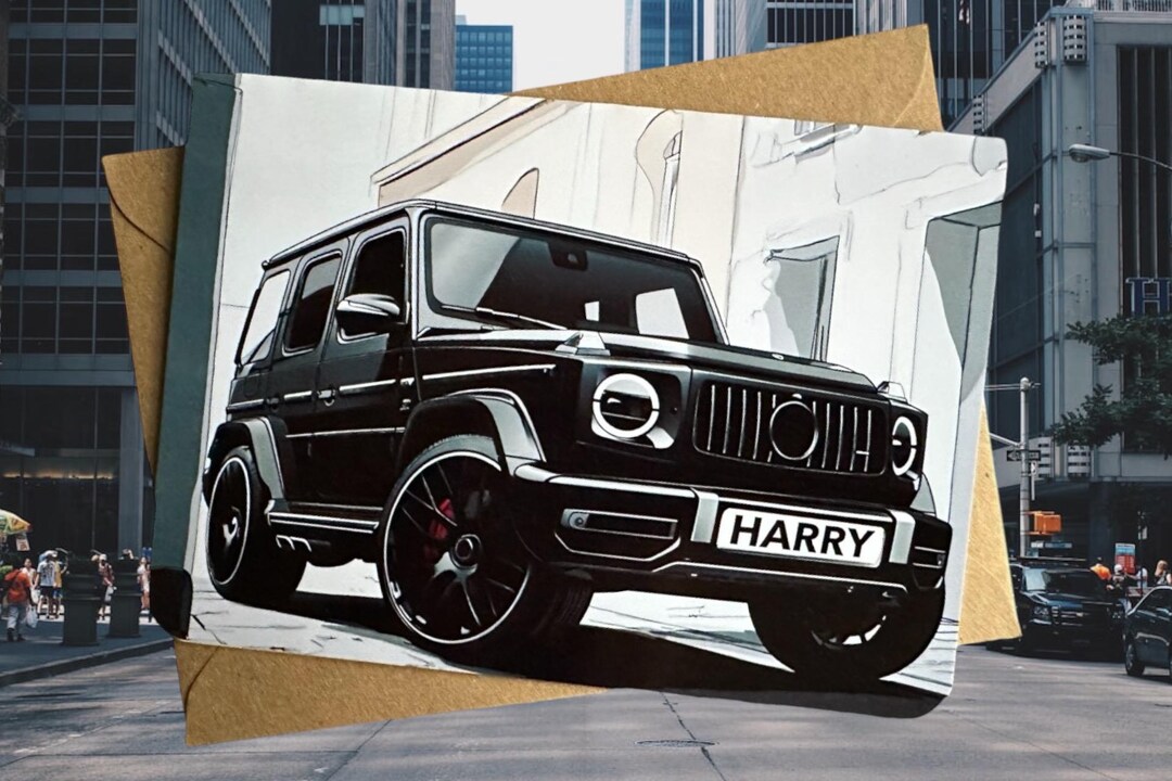 Personalised Car Birthday Card Mercedes G-wagon Birthday Card Gift for ...