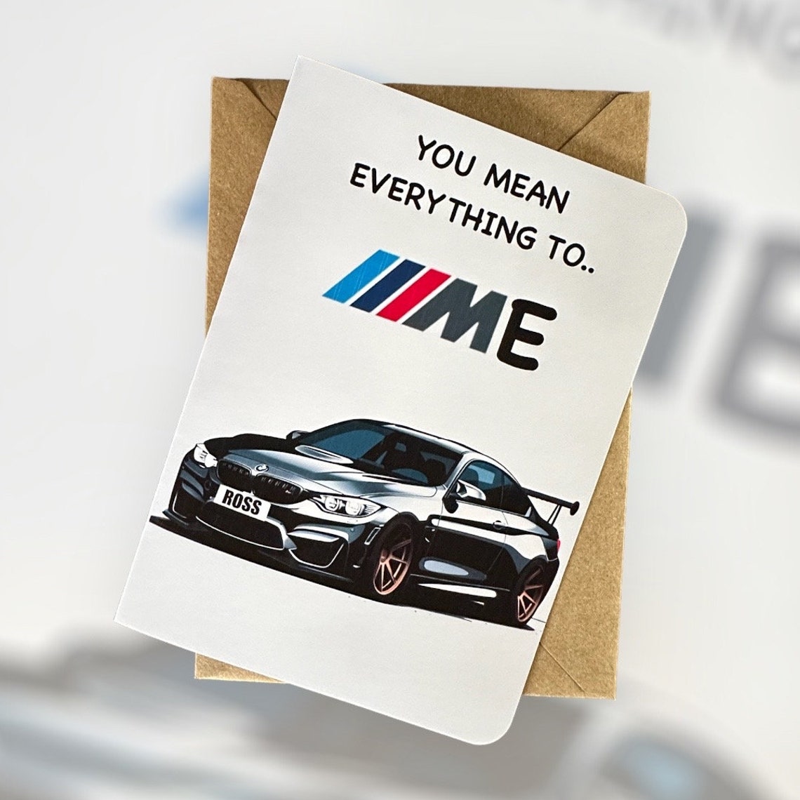 Personalised BMW M4 Birthday Card BMW Birthday Card M4 Birthday Card ...