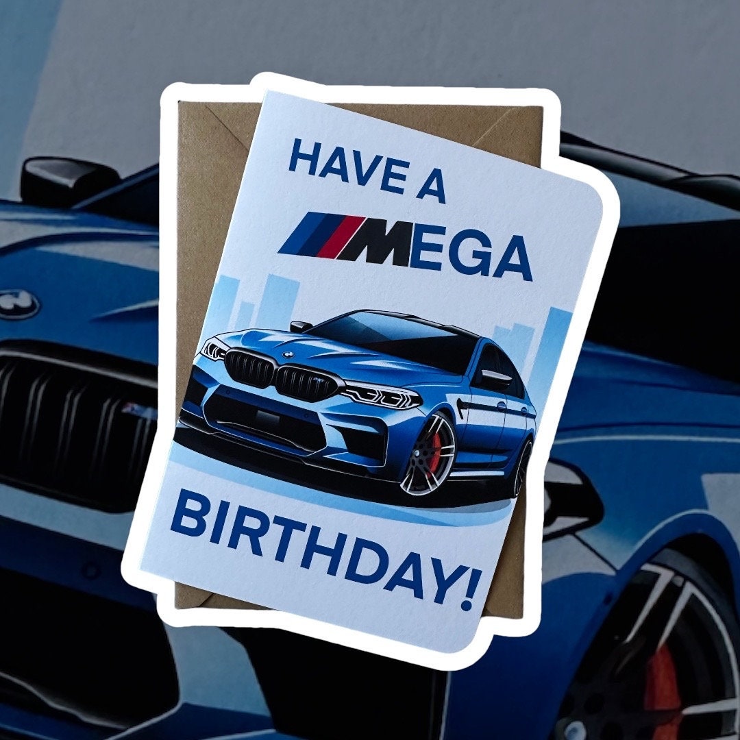 BMW M5 Birthday Card M5 Birthday Card Gift for Car Lover Birthday Card ...