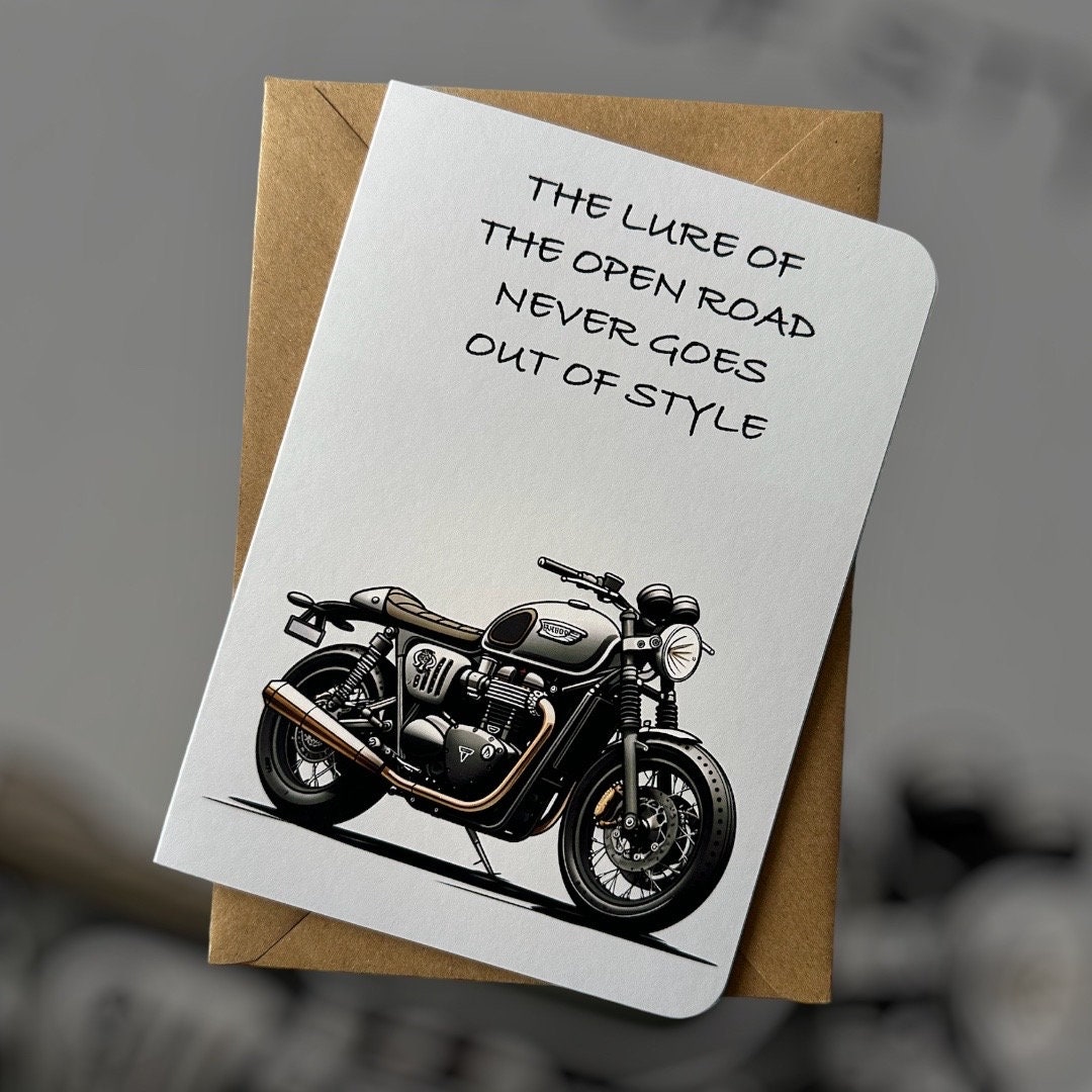 Triumph Bonneville Birthday Card Motorbike Birthday Card Motorcycle ...