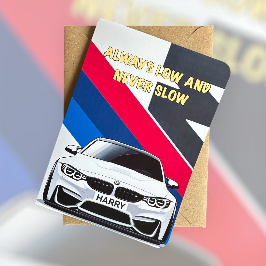 Personalised BMW M3 Birthday Card BMW Birthday Card M3 Birthday Card ...