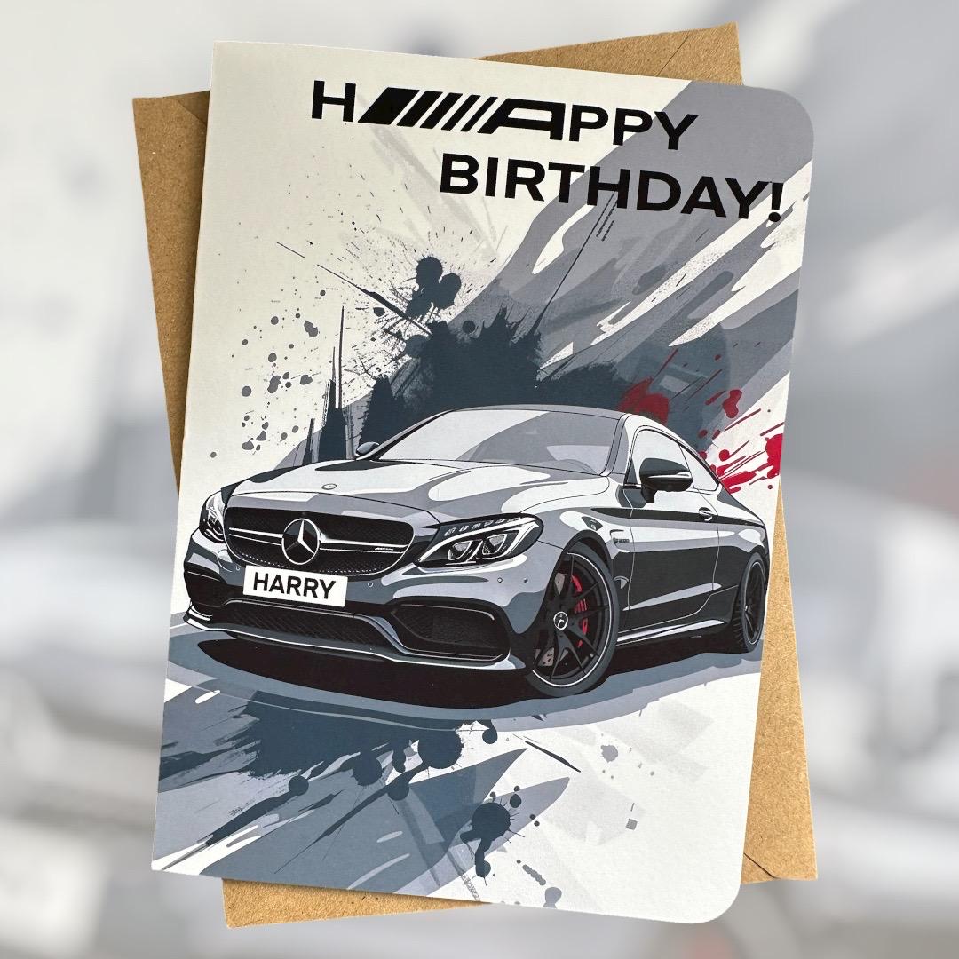 Personalised Sports Car Birthday Card Customised Birthday Card Car ...
