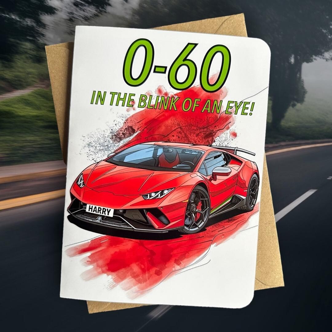 Personalized Supercar Birthday Card Car Lover Birthday Card Customized ...