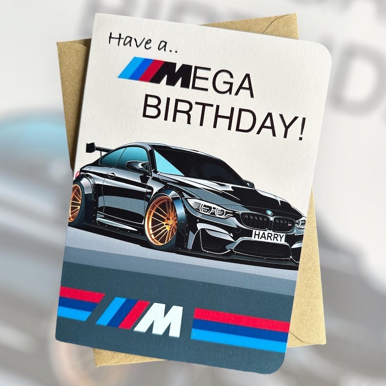 Personalised Car Birthday Card Customised Number Plate Birthday Card ...