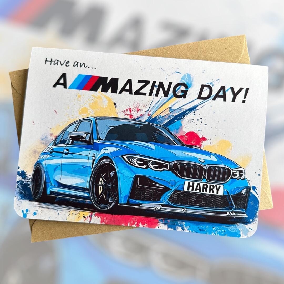 Personalised Sports Car Birthday Card Customised Supercar Birthday Card ...